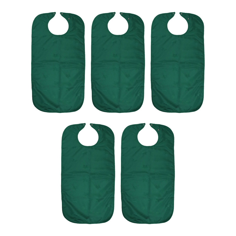 Pack of Five Dignified Adult Aprons (Green) | Health and Care