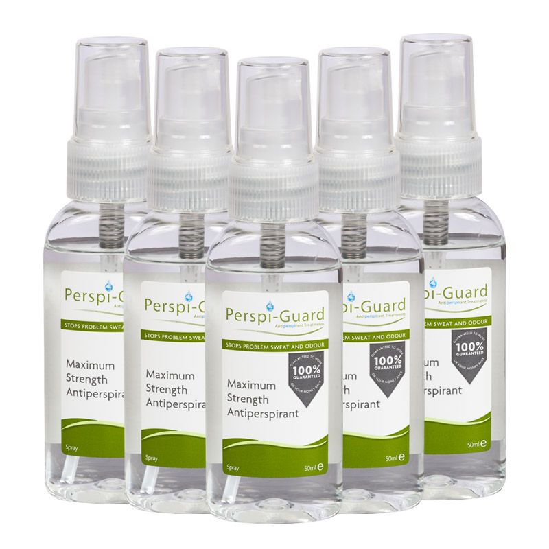 Perspi Guard Maximum Strength Antiperspirant 50ml (Pack of 5) | Health ...