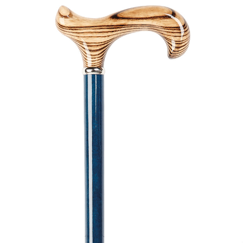 Prestige Blue Derby Beech Wood Walking Stick | Health and Care