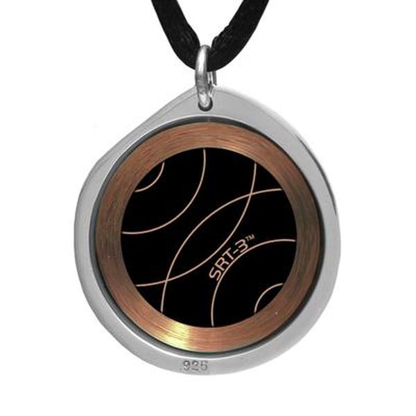 Q-Link Brushed Silver Pebble SRT-3 Pendant with Biofield Enhancement ...