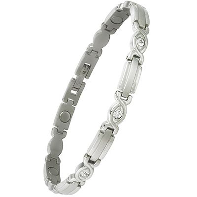 Sabona Lady Executive Silver Gem Magnetic Bracelet | Health and Care