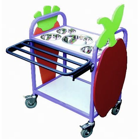 Compact School Canteen Salad Bar Trolley | Health and Care