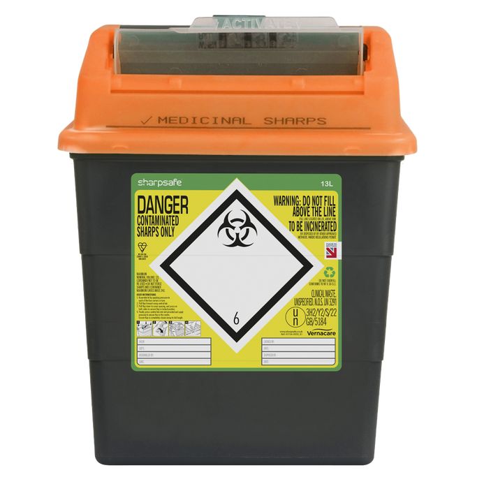 Sharpsafe 13L Protected Sharps Container (20pk) | Health and Care