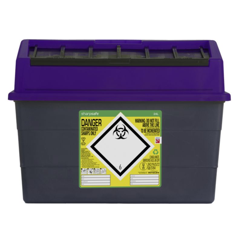Sharpsafe 24L Sharps Container Unit (15 Pack) | Health and Care