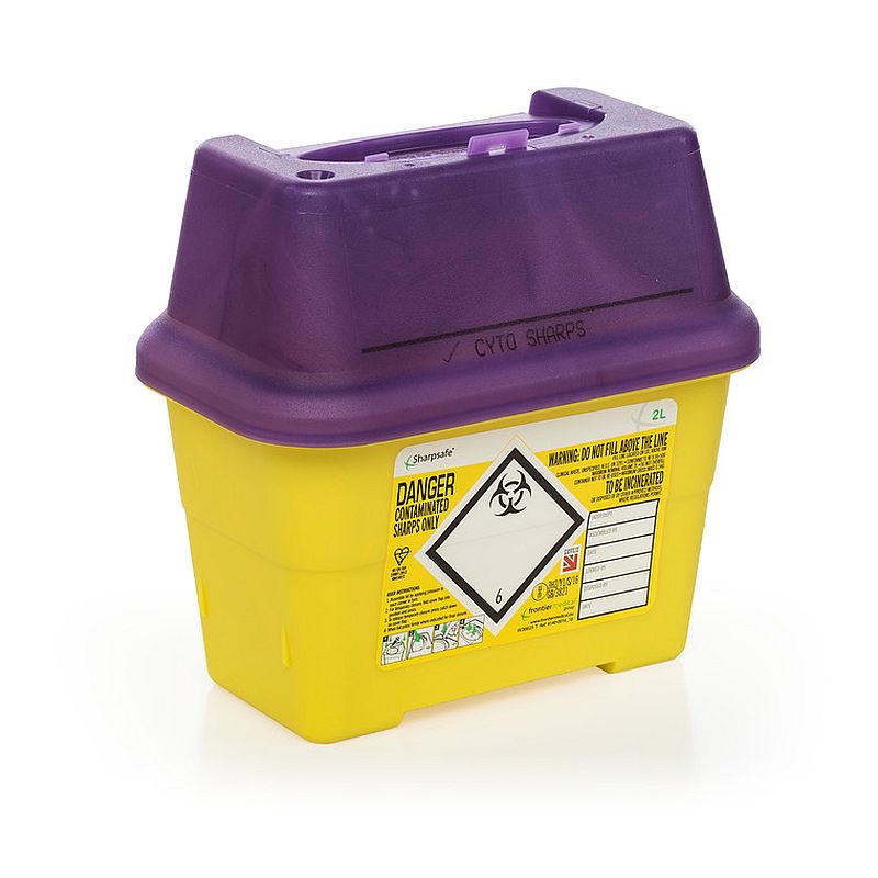 Sharpsafe 2L Sharps Container Units (50 Pack) | Health and Care