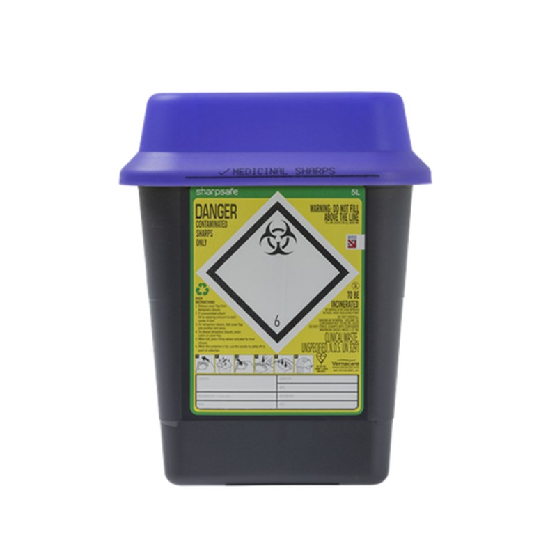Sharpsafe 5L Scottish Blue Sharp Container | Health and Care