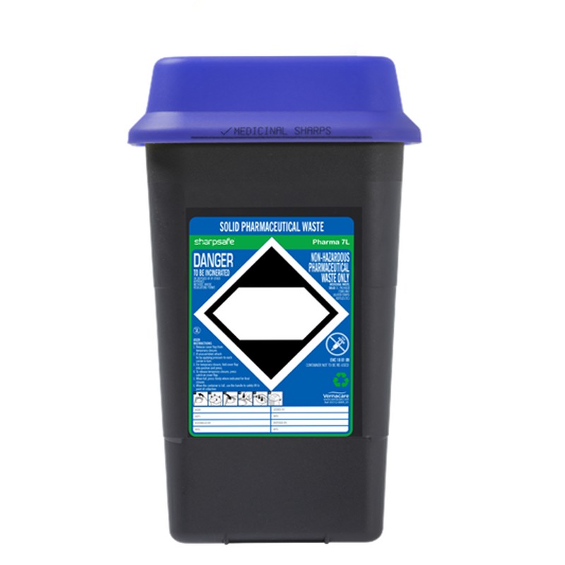 Sharpsafe 7-Litre Sharps Bin (Pack of 48) | Health and Care
