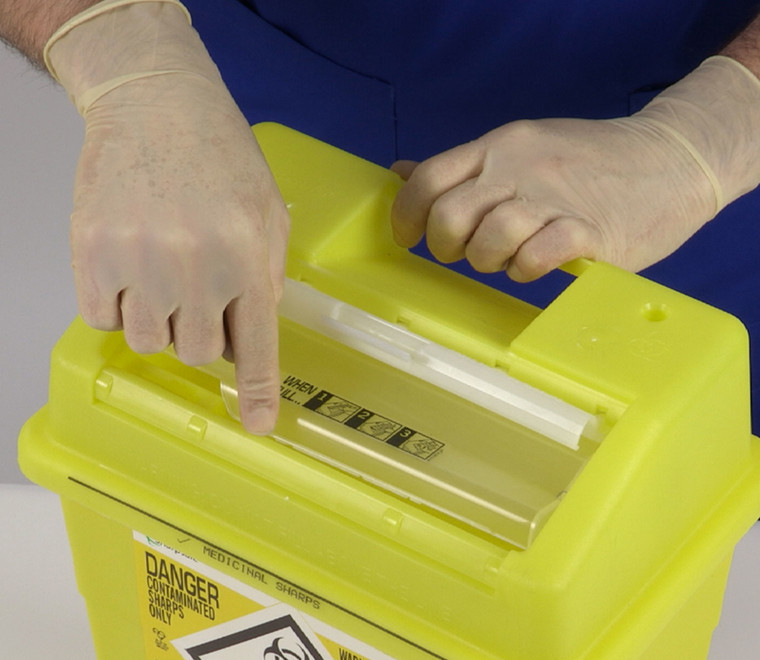Sharpsafe 9L Protected Access Sharps Container | Health and Care