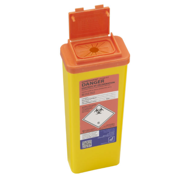 Sharpsguard Orange 0.5L Sharps Container (Case of 60) | Health and Care