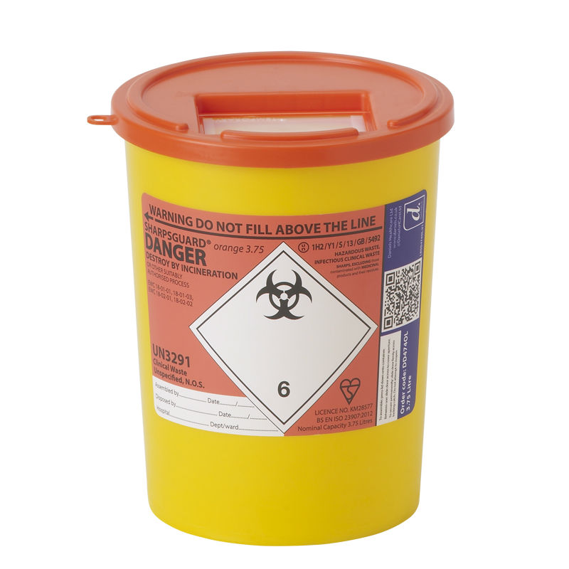 Sharpsguard Orange 3.75L General-Purpose Sharps Container (Case of 48 ...