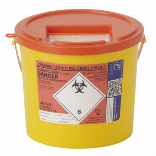 Sharpsguard Orange 7L General-Purpose Sharps Container (Case of 40 ...