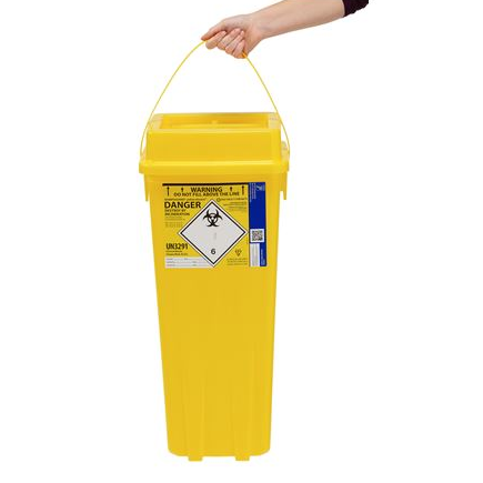 Sharpsguard Yellow 32L Theatre+ Bin x4 | Health and Care
