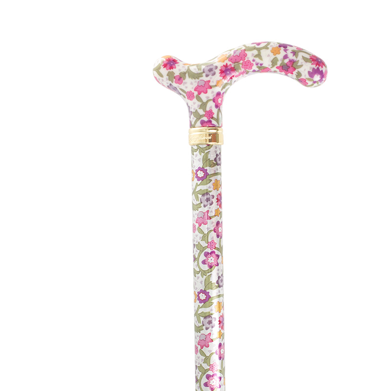 Slimline Extending Pink Floral Chelsea Cane | Health and Care