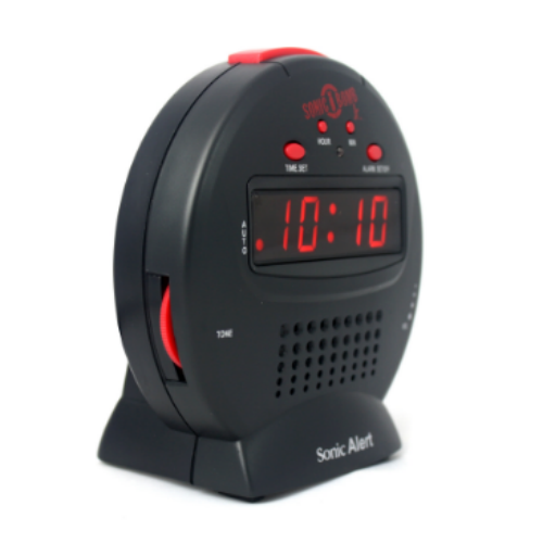 Sonic Bomb Junior Extra-Loud Alarm Clock with Shaker Pad | Health and Care