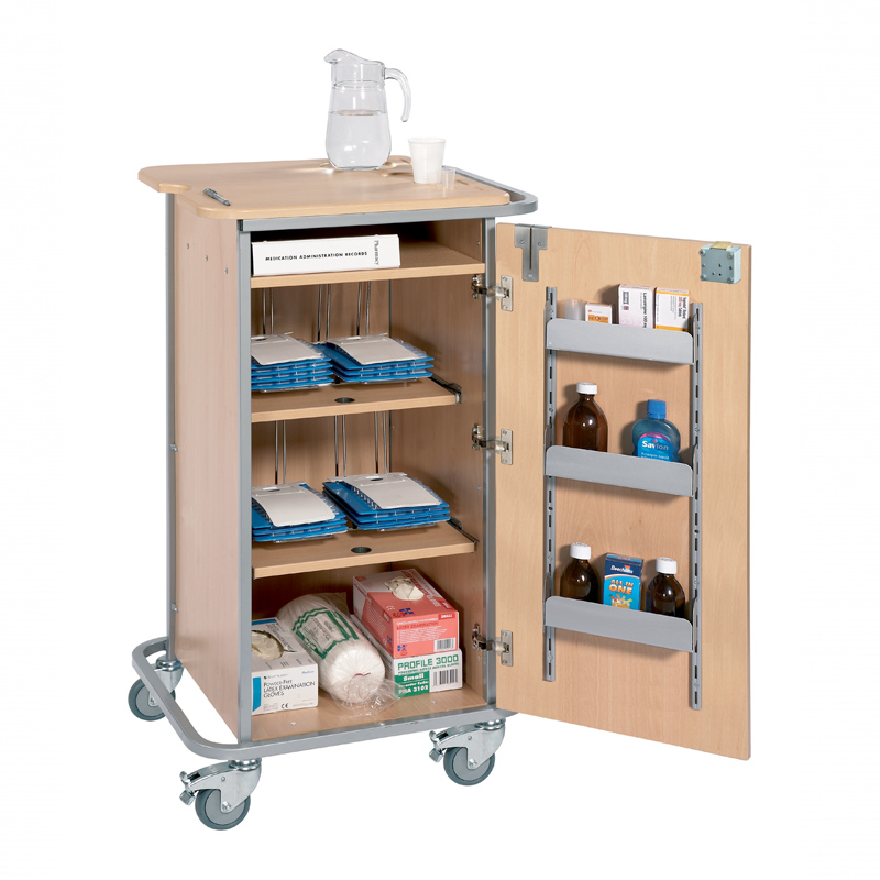 4 Rack Monitored Dosage Trolley | Health and Care
