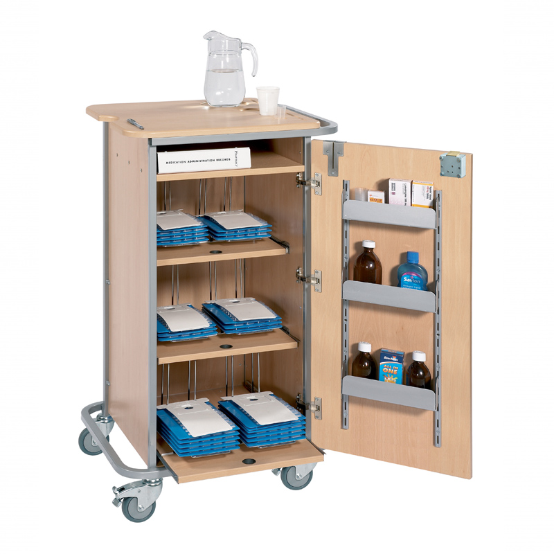 6 Rack Monitored Dosage Trolley | Health and Care