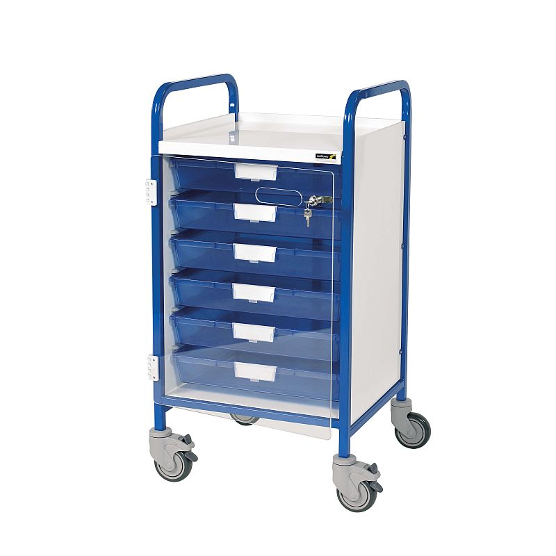 Sunflower Medical Vista 50 Blue Colour Concept Clinical Trolley with ...