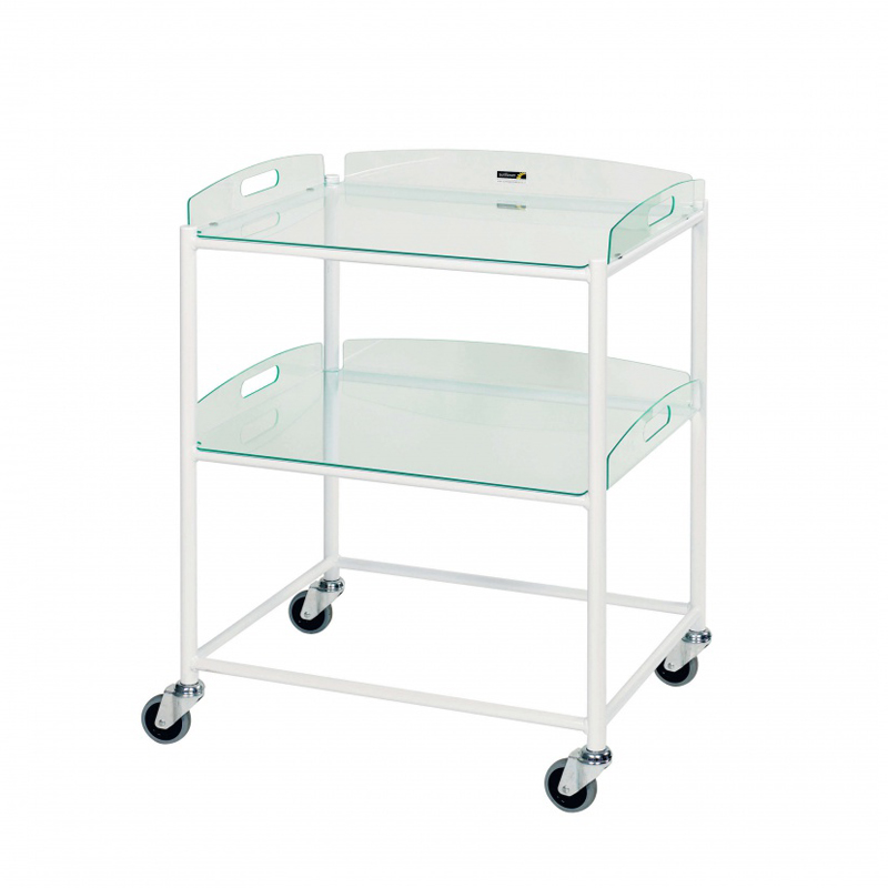 Dressing Trolley 66cm & 2 Safety Trays | Health and Care
