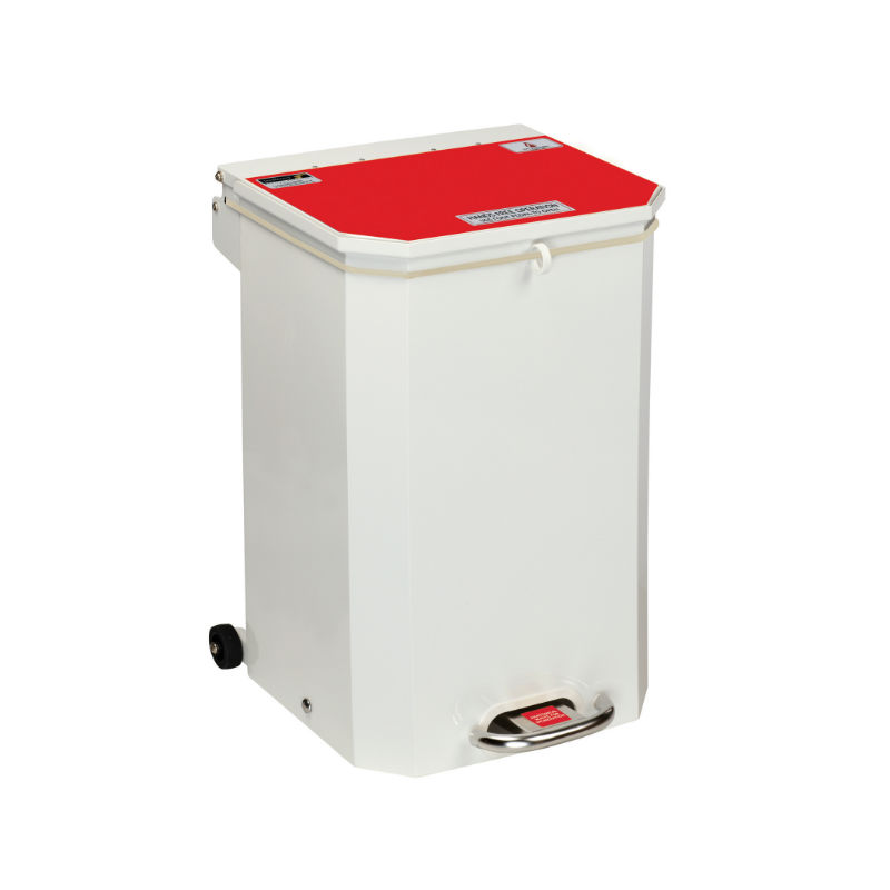 Sunflower Medical 50 Litre Clinical Hospital Waste Bin with Red Lid for ...