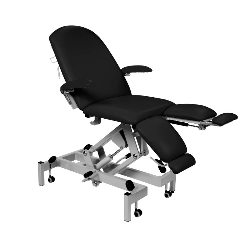 Black Fusion Hydraulic Podiatry Chair | Health and Care