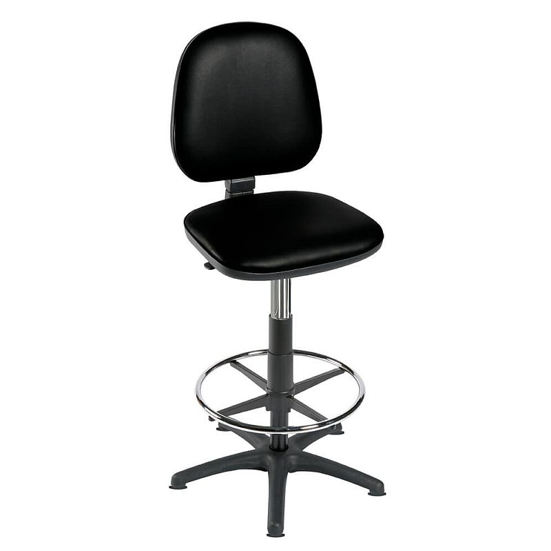Sunflower Medical High-Level Black Gas-Lift Chair with Foot Ring and ...