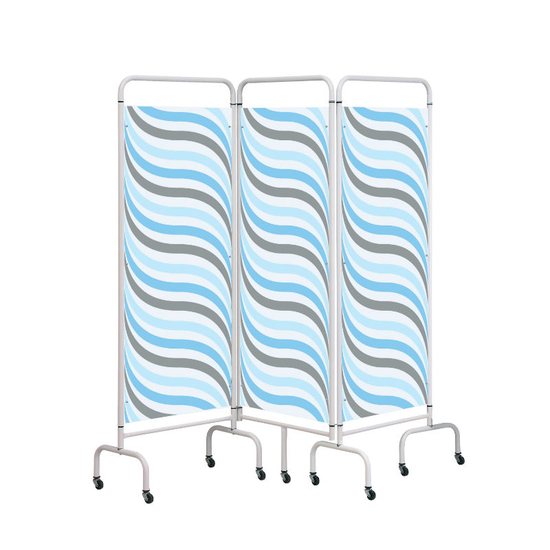 Waves Mobile 3-Panel Folding Ward Screen | Health and Care