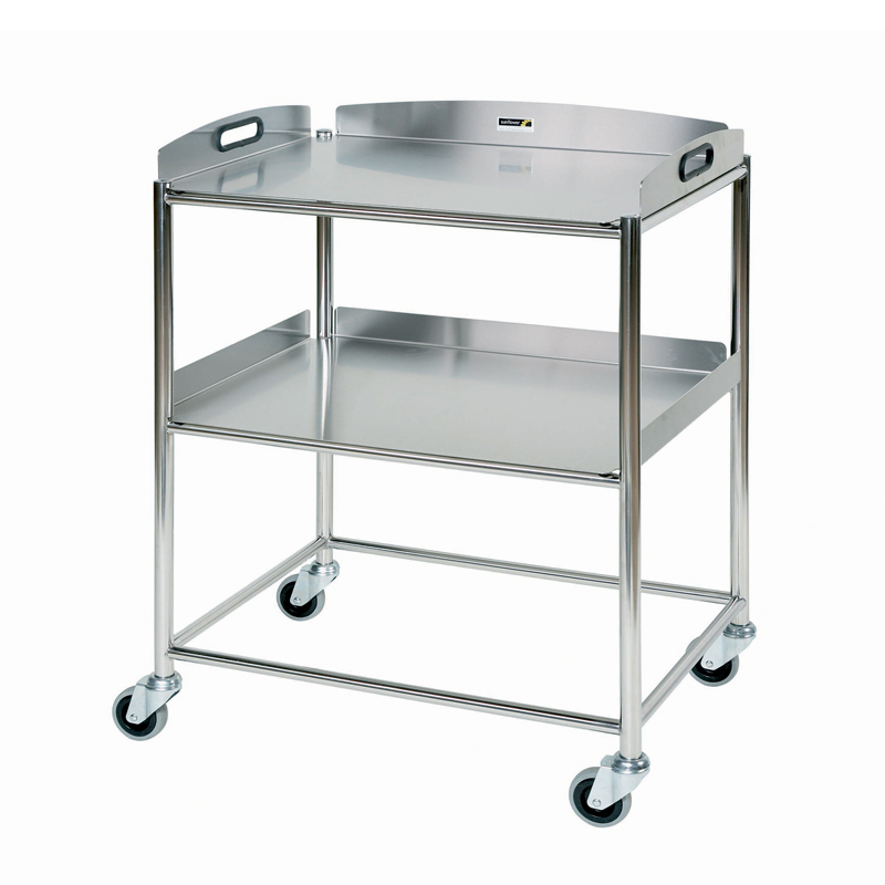 Trolley 66 x 52 x 86cm w/ 2 Steel Trays | Health and Care