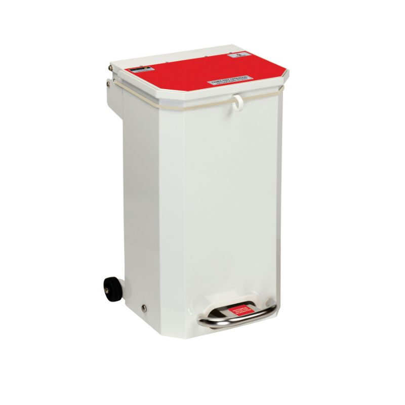 Sunflower Medical 20 Litre Clinical Hospital Waste Bin with Red Lid for ...