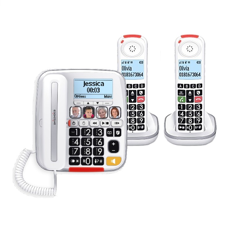 Swissvoice Xtra 3355 + 2 Extra Handsets | Health and Care