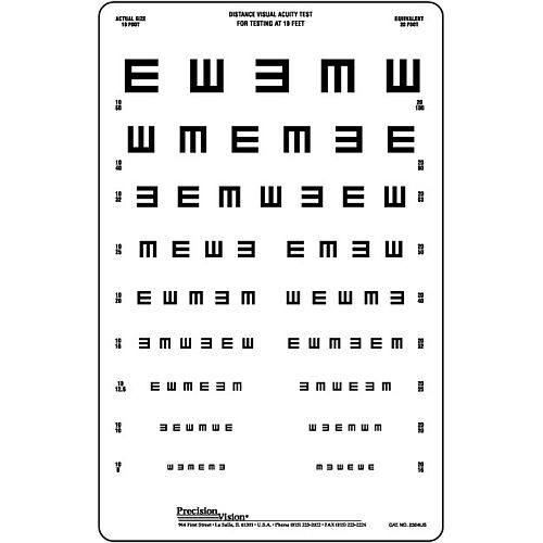Translucent Illiterate E 3m Distance Chart | Health and Care