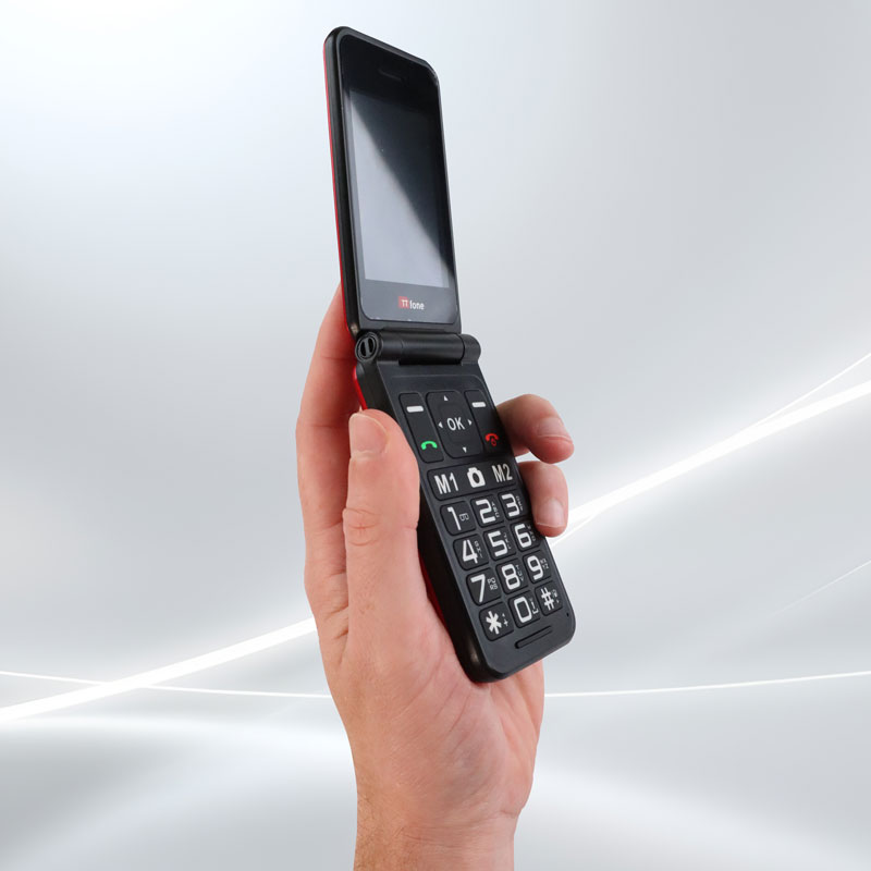 TTfone TT760 Big Button Flip Phone (Red) | Health and Care