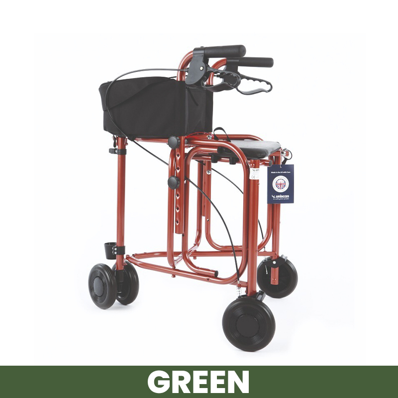 Uniscan Triumph 3-Wheel Green Walker | Health and Care