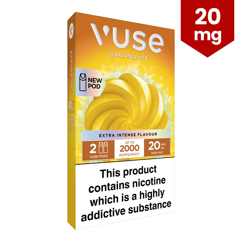 Vuse Extra Banana Ice Flavour Pods (20mg) | Health and Care