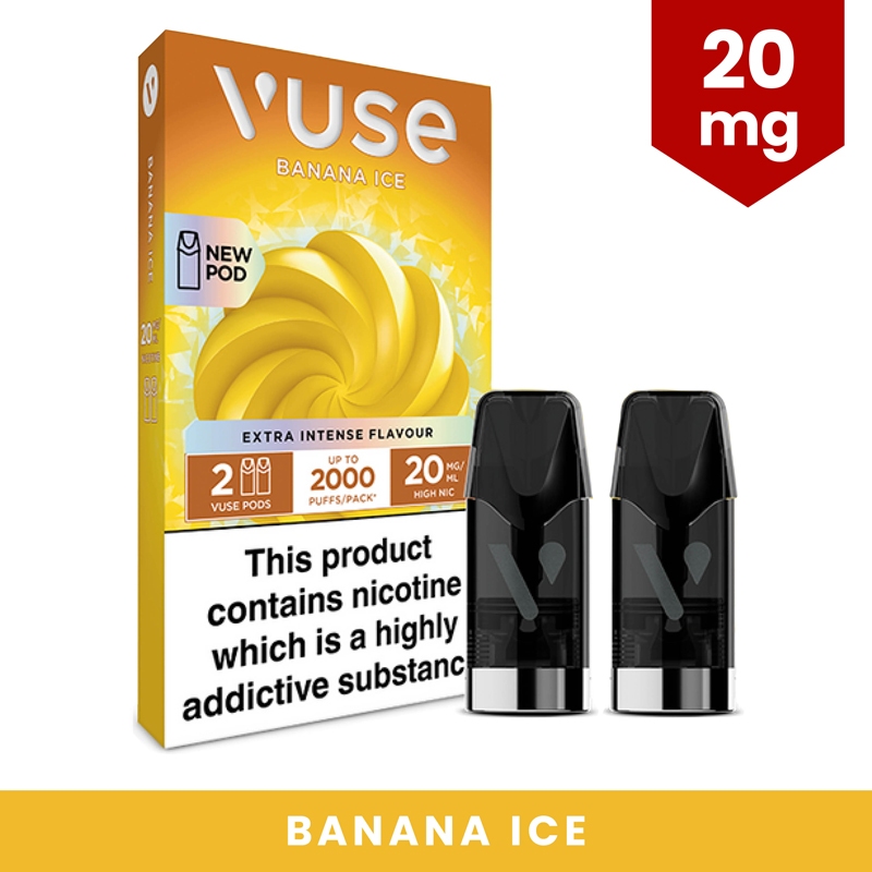 Vuse Extra Banana Ice Flavour Pods (20mg) | Health and Care