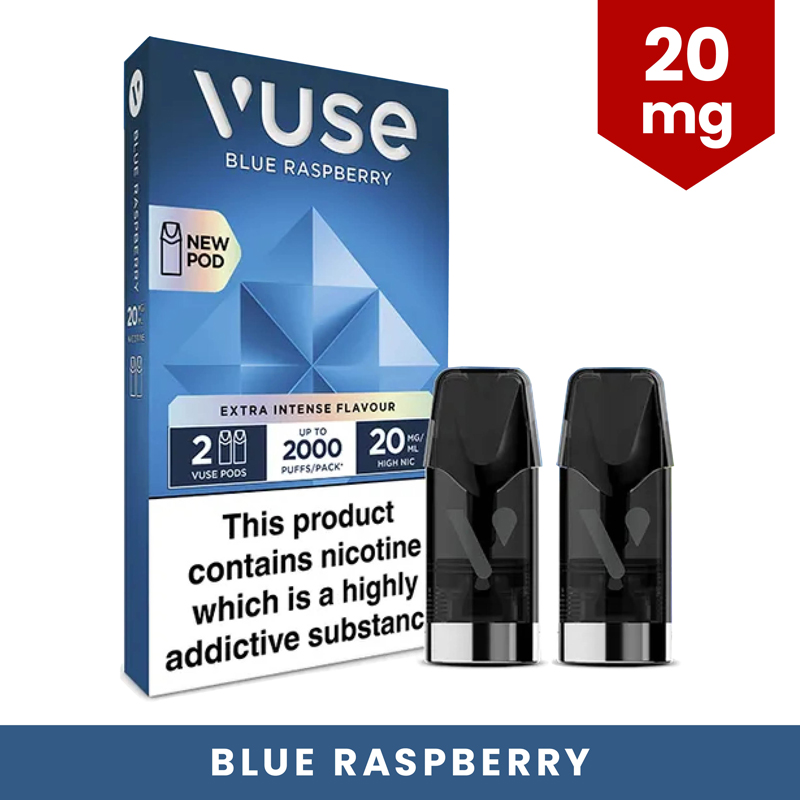 Vuse Blue Raspberry Intense Pods (20mg) | Health and Care