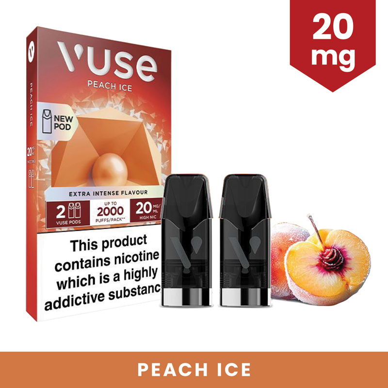 Vuse Peach Ice Intense Refill Pods (20mg) | Health and Care
