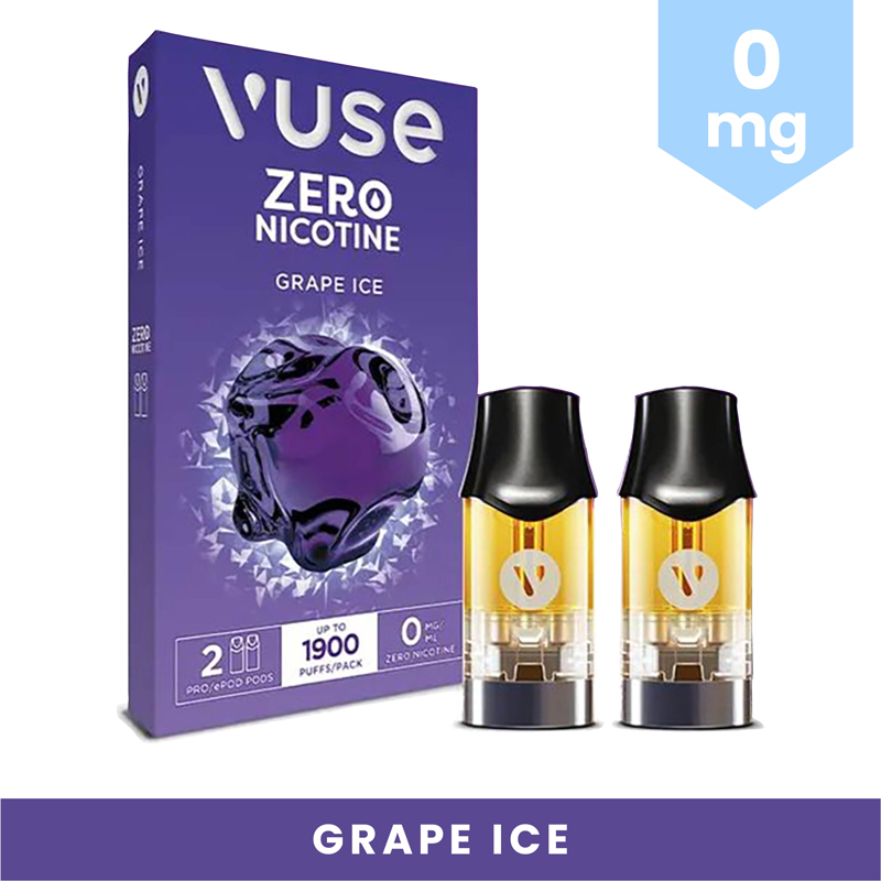 Vuse Pro Grape Ice Nic Salts eLiquid Pods 0mg | Health and Care