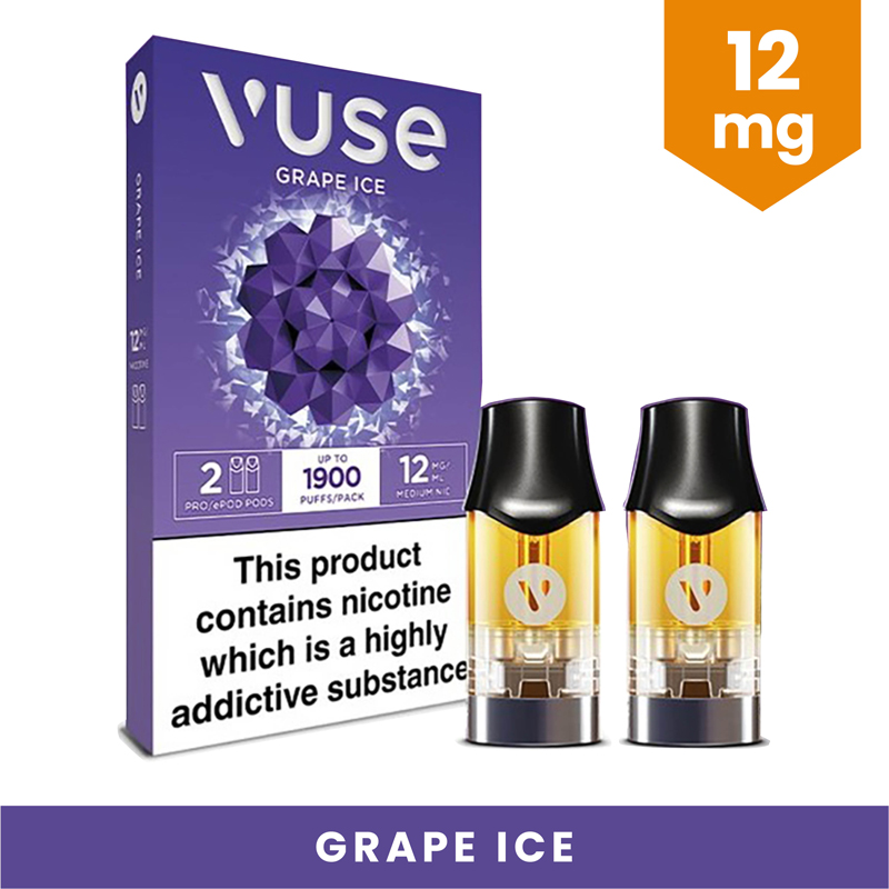 Vuse Pro Grape Ice Nic Salts eLiquid Pods 12mg | Health and Care