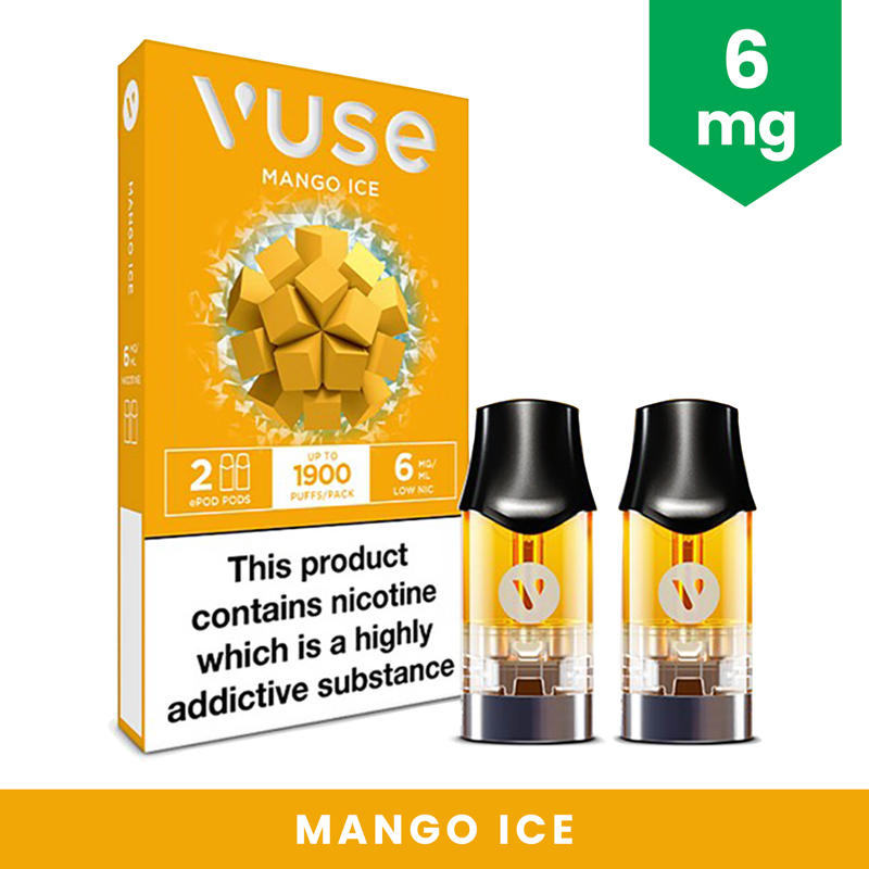 Vuse Pro Mango Ice Nic Salts eLiquid Pods (6mg) | Health and Care