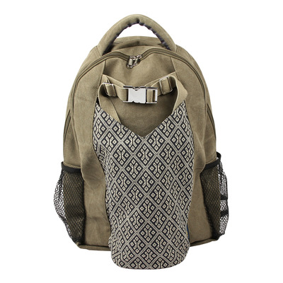 Yoga-Mad Yoga Cotton Backpack (Khaki) | Health and Care