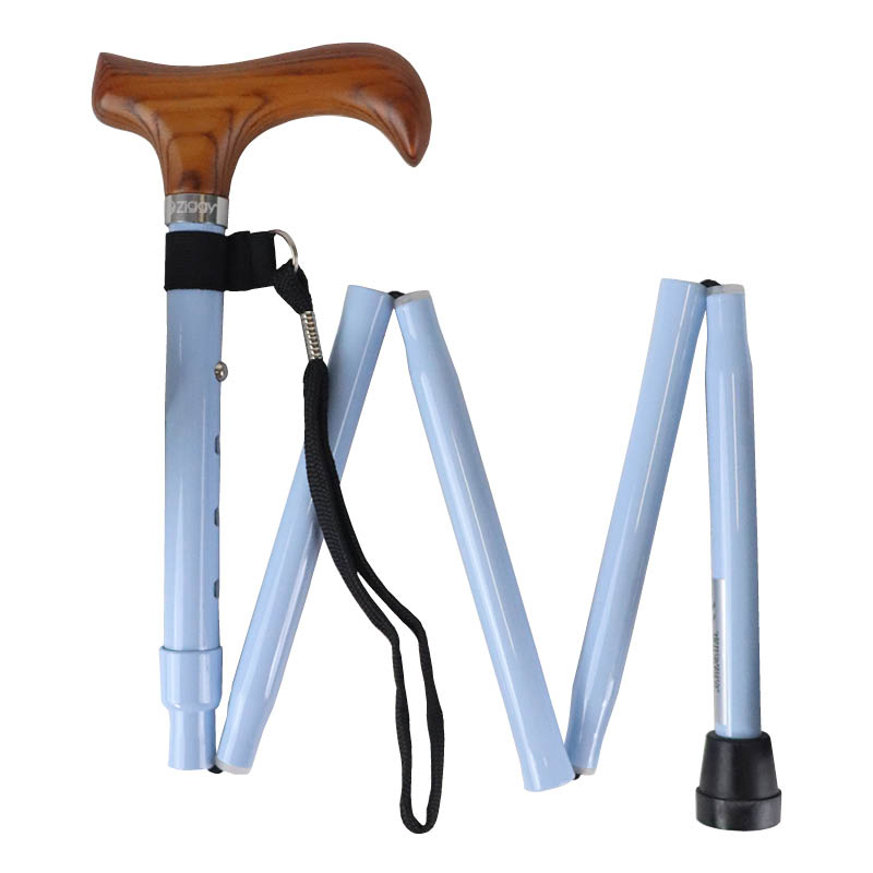 Ziggy Mini Folding Walking Stick (Blue) | Health and Care