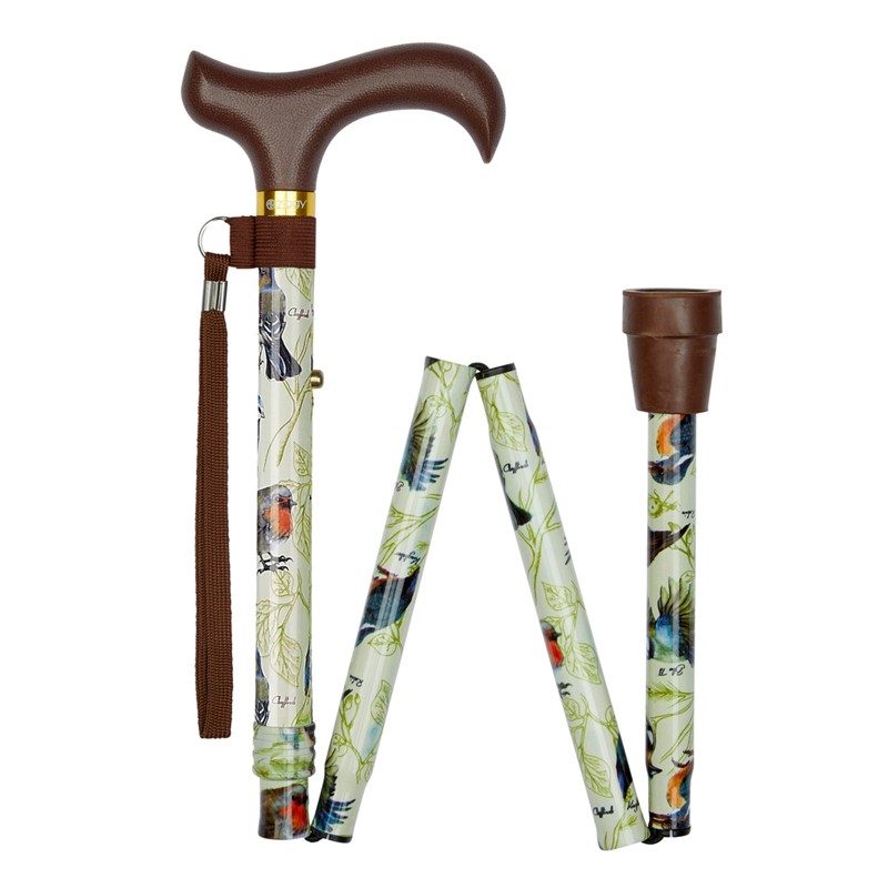 Ziggy Bird-Pattern Folding Walking Stick | Health and Care