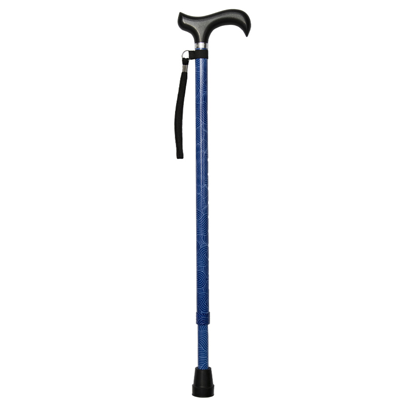 Ziggy Blue Waves Adjustable Walking Stick | Health and Care