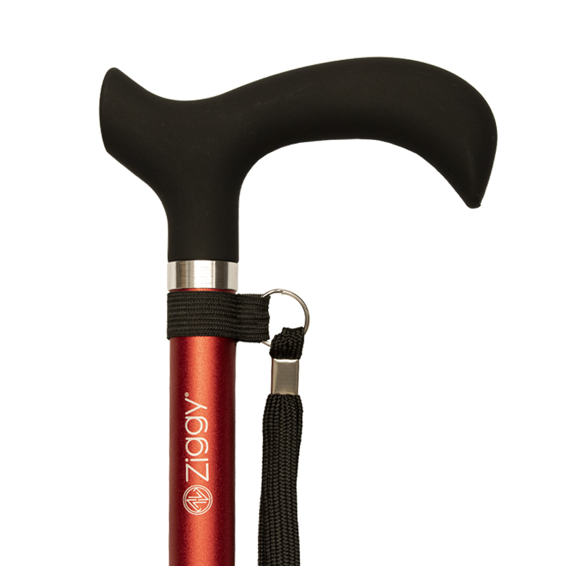 Ziggy Burgundy Adjustable Walking Stick | Health and Care
