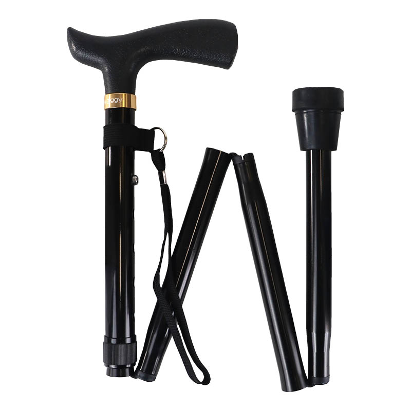 Ziggy Black Adjustable Walking Stick | Health and Care