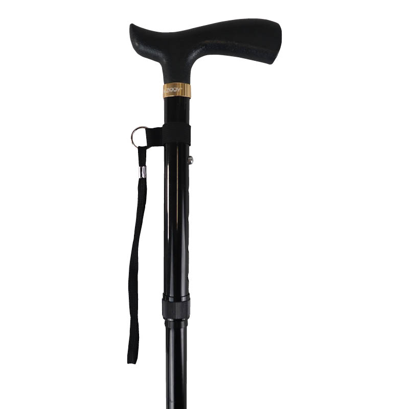 Ziggy Black Adjustable Walking Stick | Health and Care