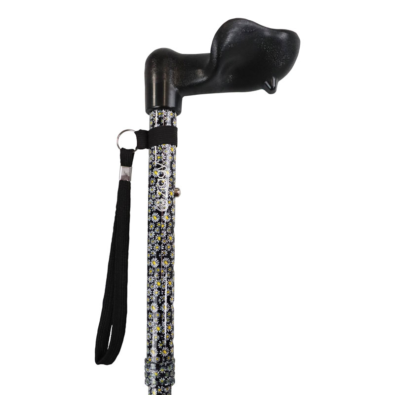 Ziggy Floral Anatomical Cane Right-Handed | Health and Care