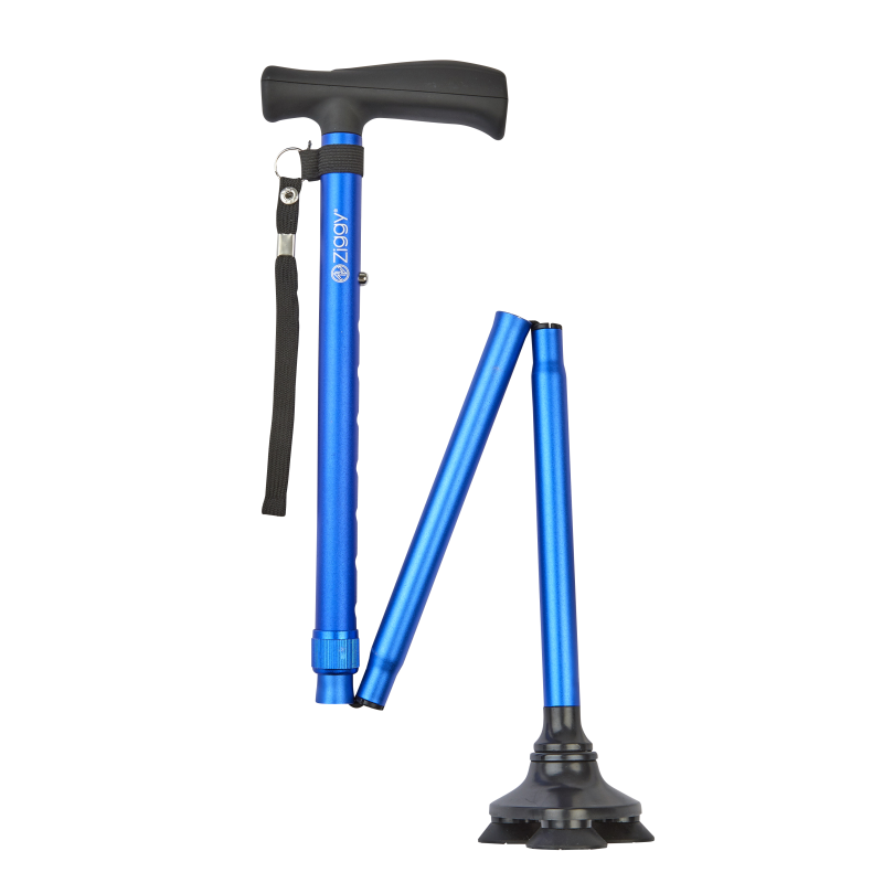 Ziggy Tribase Folding Walking Stick (Blue) | Health and Care
