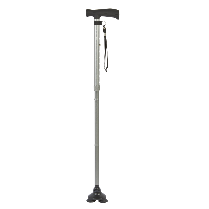 Ziggy Tribase Folding Walking Stick (Silver) | Health and Care