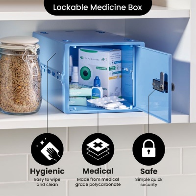 Lockabox One™ Medicine Box (Medi Blue) | Health and Care